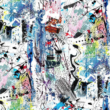 Dear Stella Graffiti Quilting Cotton Dear Stella KnitFabric.com