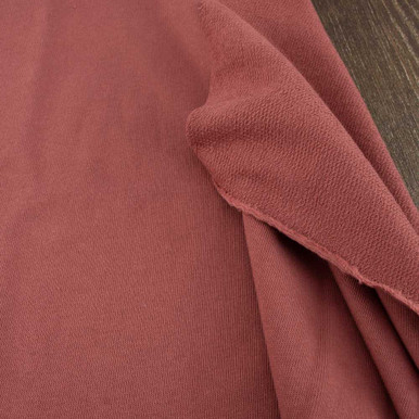 Birch Marsala Premium Organic French Terry Birch KnitFabric.com