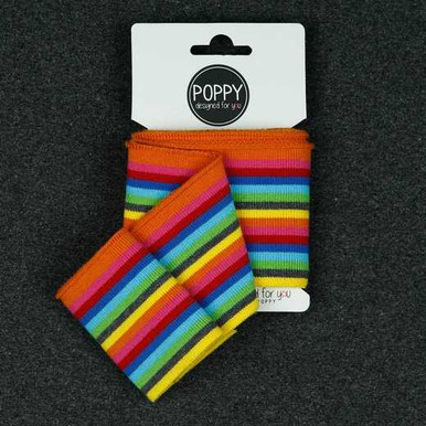 Mini Rainbow Stripe Cuff Rib Knit Euro Knits KnitFabric.com