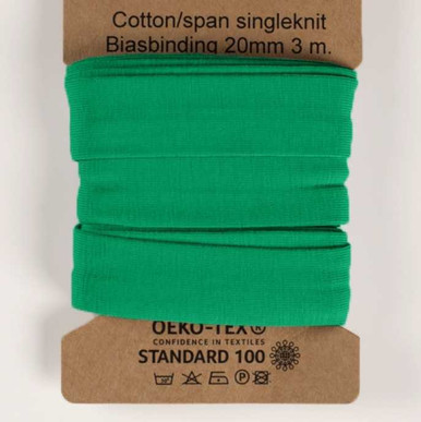 Green Cotton Lycra Binding - 3 Meter Package Euro Knits KnitFabric.com