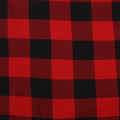 Black and Red Buffalo Plaid Double Brushed Poly *SECONDS* Knit Basics ...