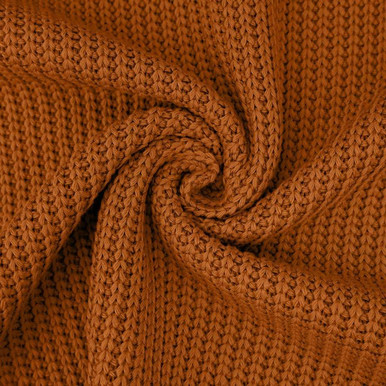 Rust Cotton Knitted Euro Knits KnitFabric.com