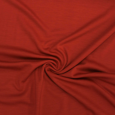 Red Wool Interlock Euro Knits KnitFabric.com