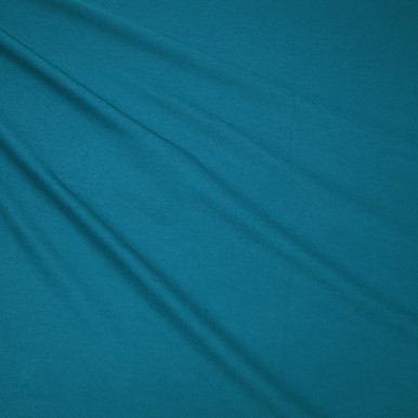 Peacock Blue Wool Jersey - KnitFabric.com