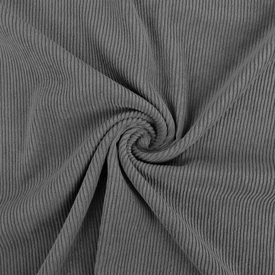 Gray Corduroy - KnitFabric.com
