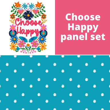Choose Happy Panel Set - KnitFabric.com