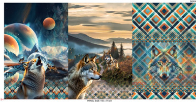 Wolf Pack French Terry 29" Panel Set - KnitFabric.com