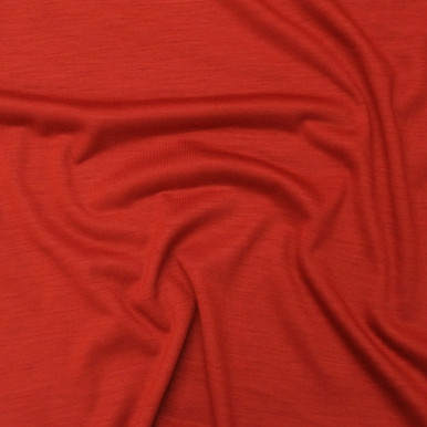 Ginger Red Wool Jersey - KnitFabric.com