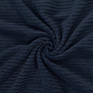 Navy Lurex Nickycord - KnitFabric.com