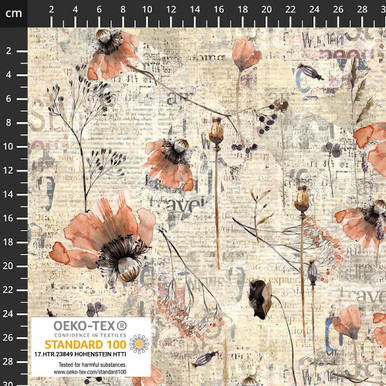 Stof Fabrics Notebook Floral Cotton Lycra Knit - KnitFabric.com