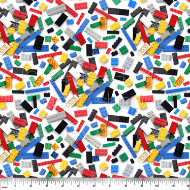 Custom Building Bricks Cotton Lycra Fabric KnitFabric.com KnitFabric.com