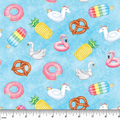 Custom Pool Floaties UV 50+ Swim KnitFabric.com KnitFabric.com