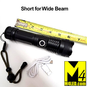 FL005 15w Adjustable Beam Rechargeable Flashlight - M4 Products