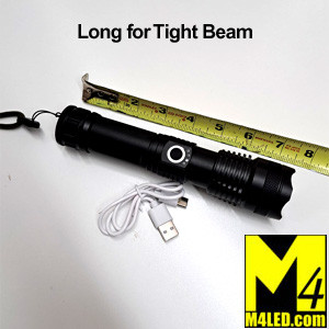 FL005 15w Adjustable Beam Rechargeable Flashlight - M4 Products