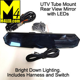 UTV Rear View Mirror with LED Lights