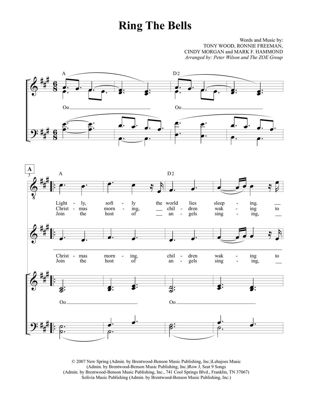 Ring The Bells (Presentation) Sheet Music - fearless4You.com