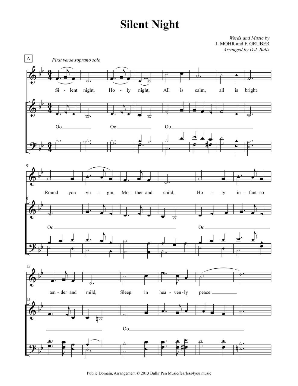 Silent Night (Presentation) Sheet Music - fearless4You.com