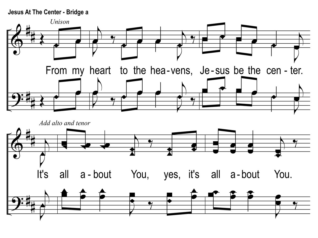 Jesus At The Center Song Slides - fearless4You.com