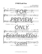 I Will Exalt You Sheet Music - fearless4You.com