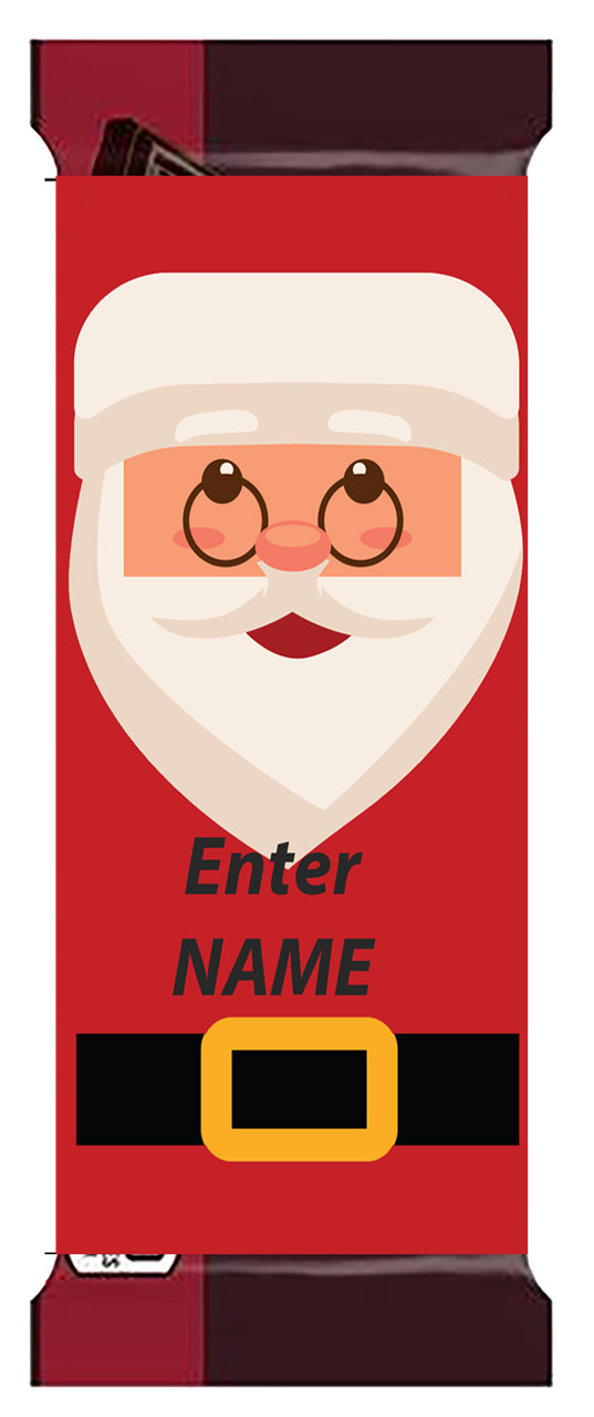 Santa Custom Print Hershey Chocolate Bar Wrapper