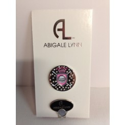 Abigale Lynn Pink Shield Crystal Golf Ball Marker