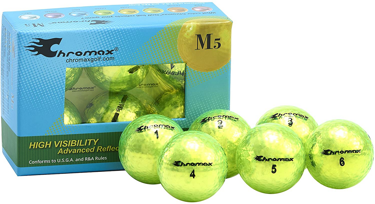 Chromax Metallic Green Golf Balls
