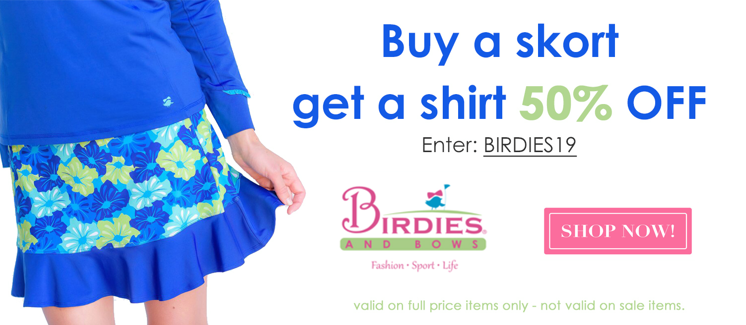 BOGO Ladies Golf Outfits - Pink Golf Tees
