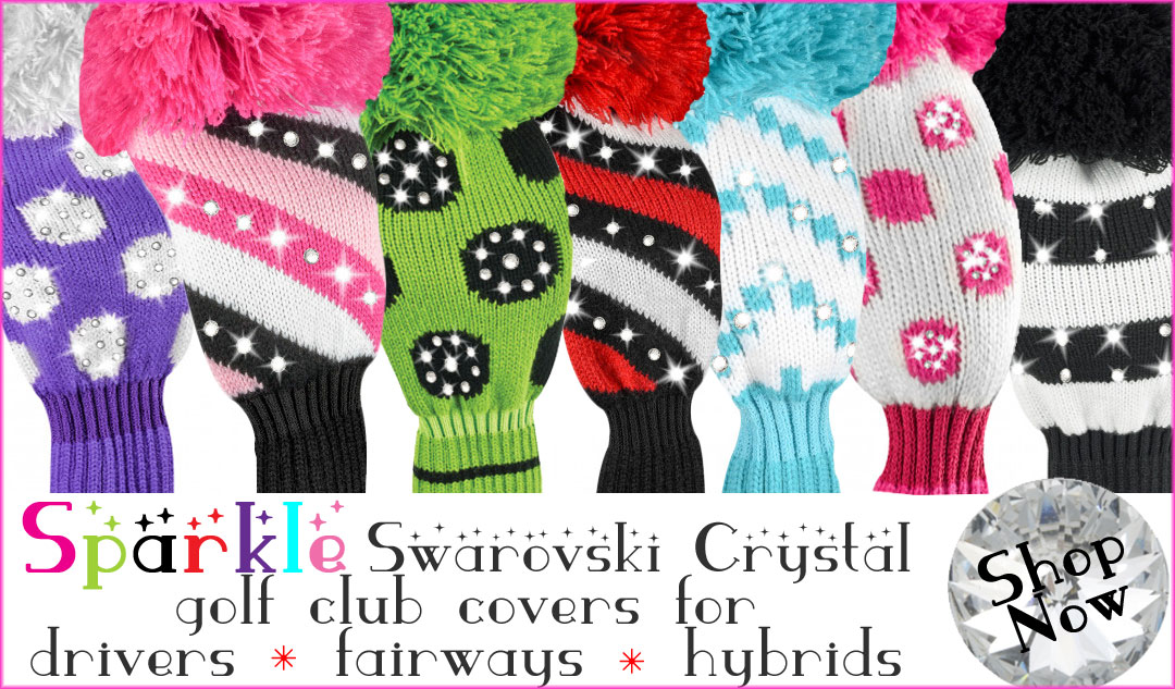 Dress up your golf clubs with SPARKLE club covers - Pink Golf Tees