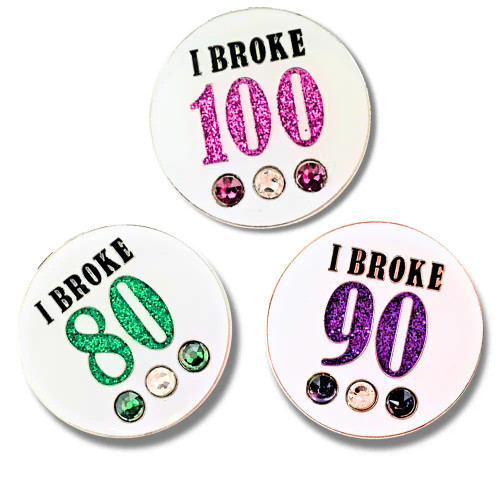 Bonjoc I Broke 80, 90, 100 Swarovski Crystal Ballmarkers