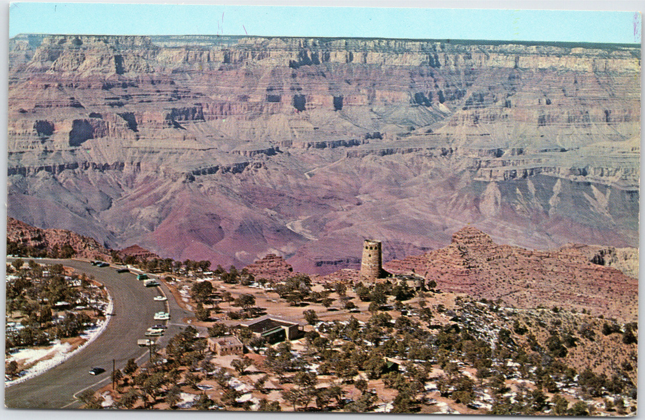 Aerial view of the Watchtower at Desert View - The Gayraj