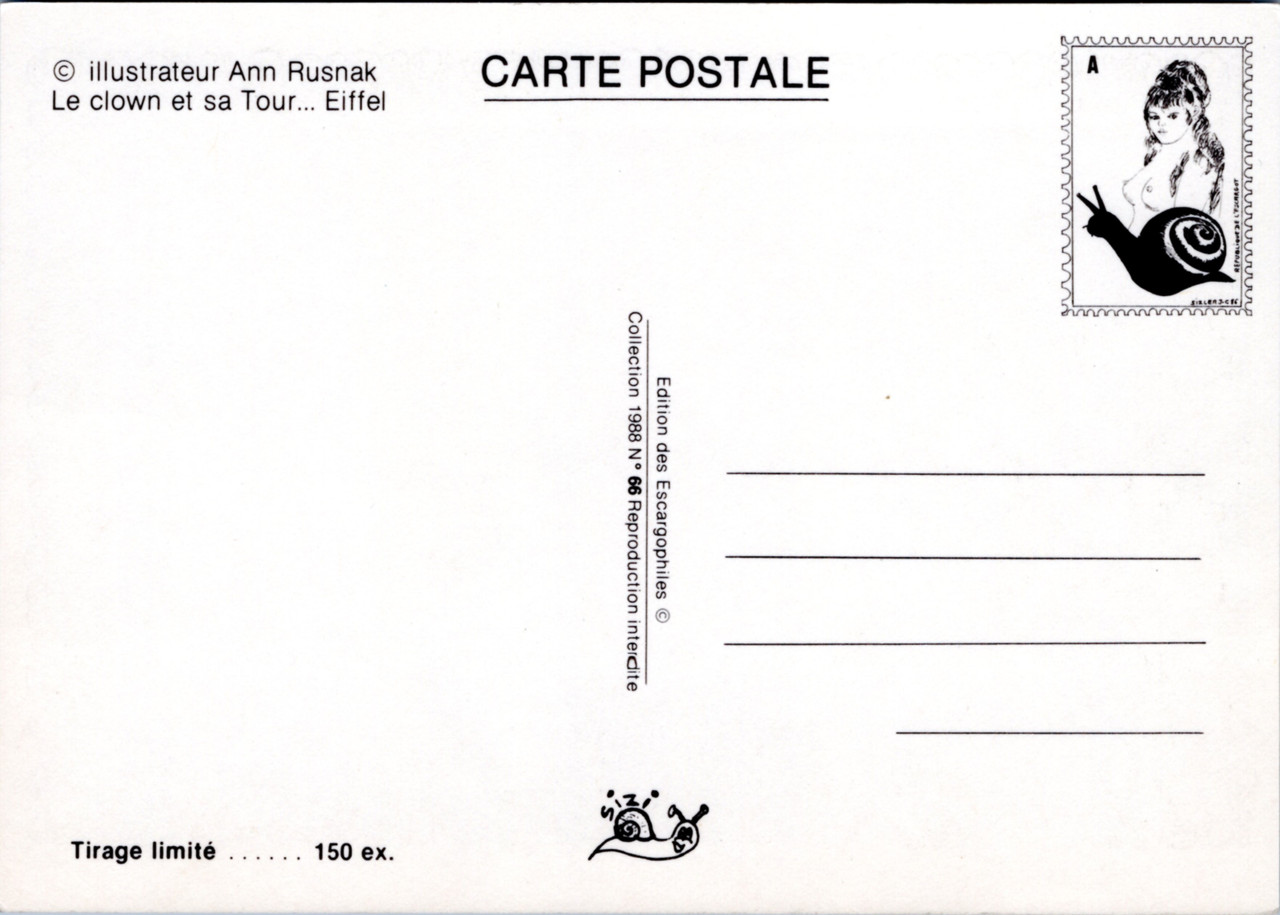 Eiffel Tower Centenary - Ann Rusnak art - The Clown and the Eiffel ...