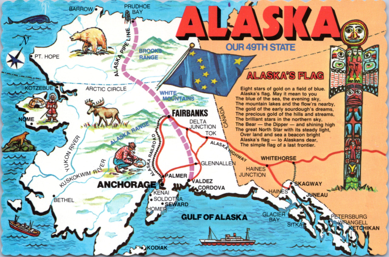 Alaska Map - Our 49th State (36-23-141) - The Gayraj