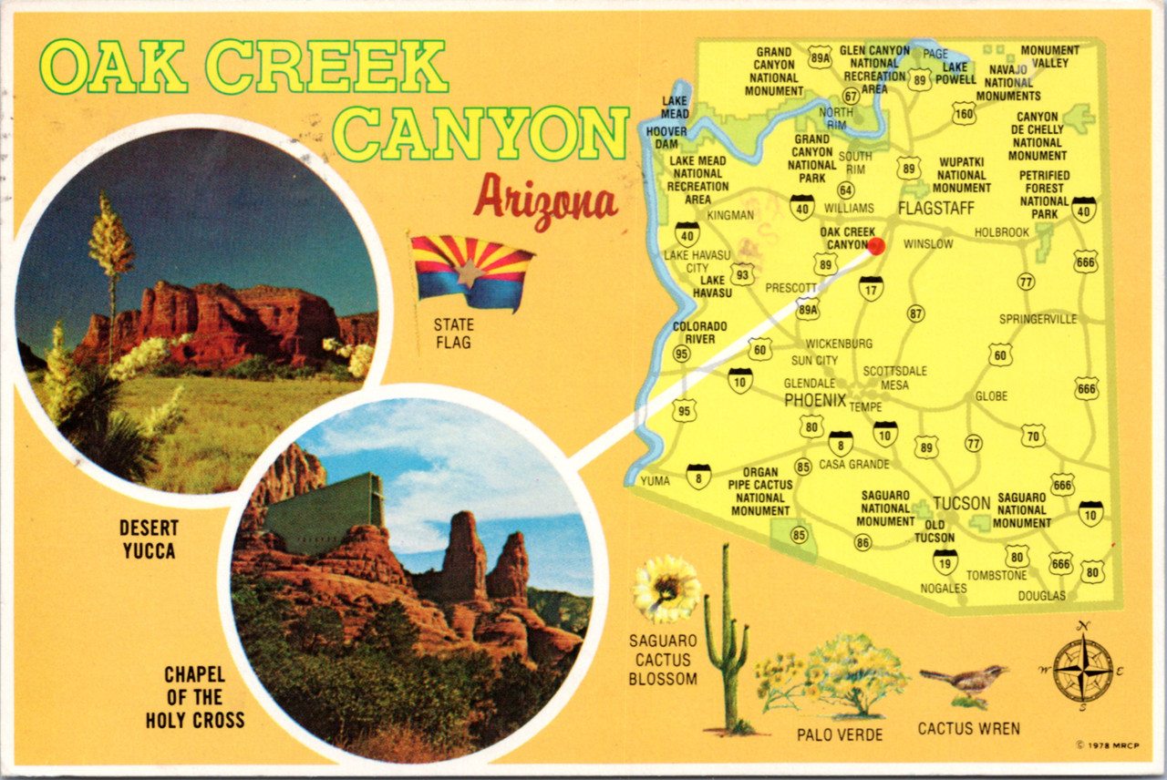 Arizona Map - Oak Creek Canyon - The Gayraj