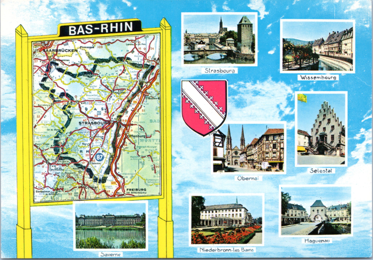 France Map -- Bas-Rhin map and cities - The Gayraj