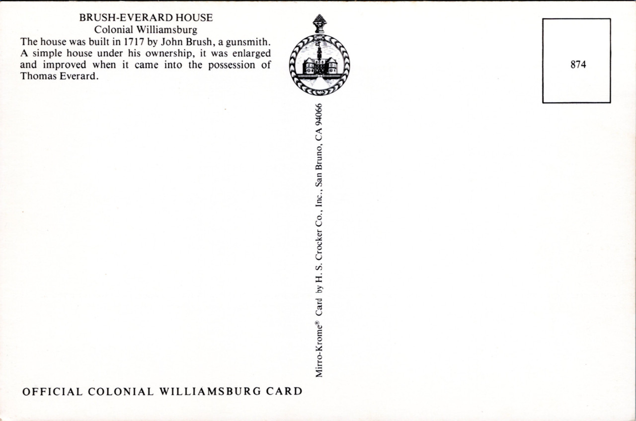 Colonial Williamsburg -- Brush-Everard House - The Gayraj