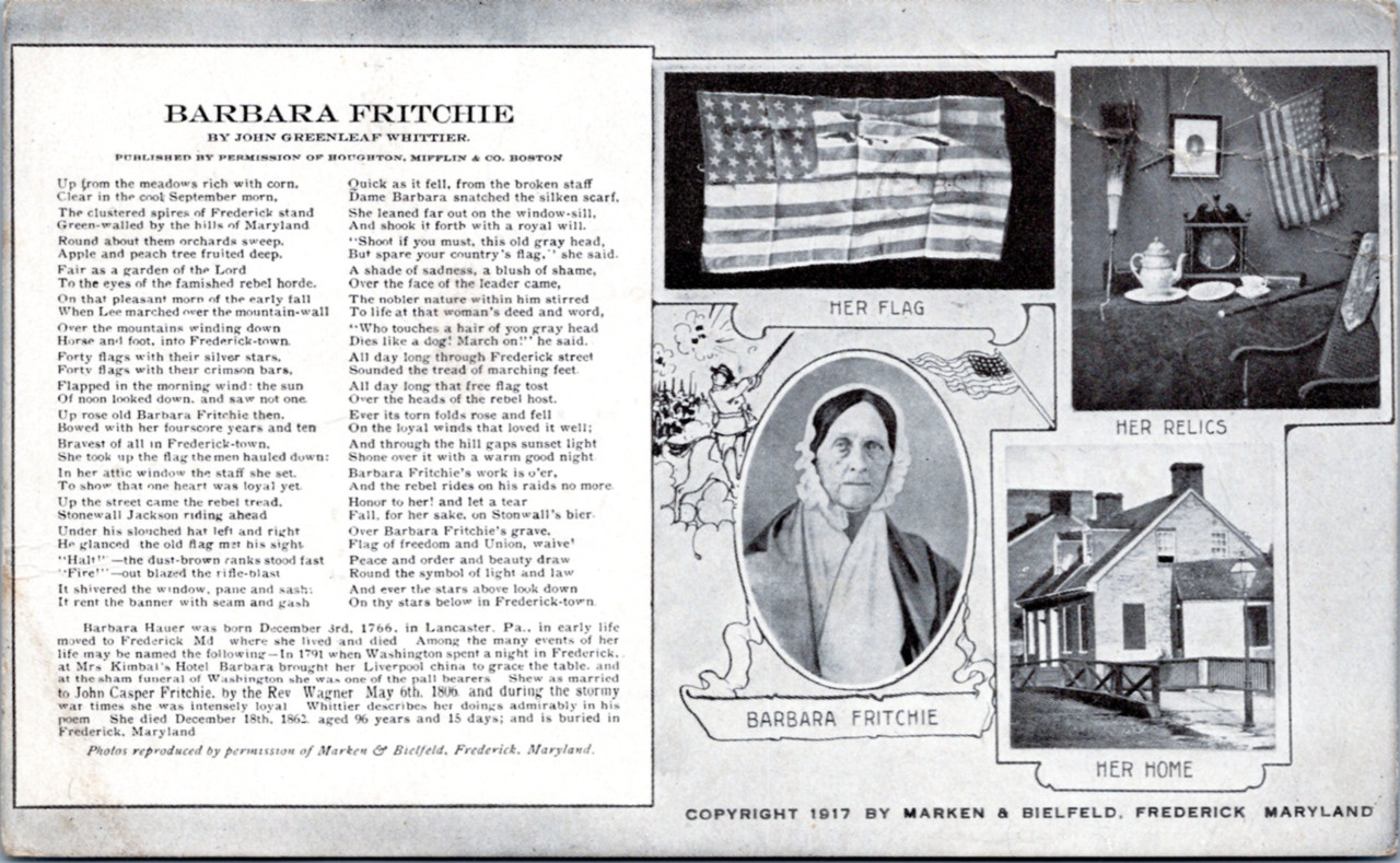 Barbara Fritchie poem by John Greenleaf Whittier - The Gayraj
