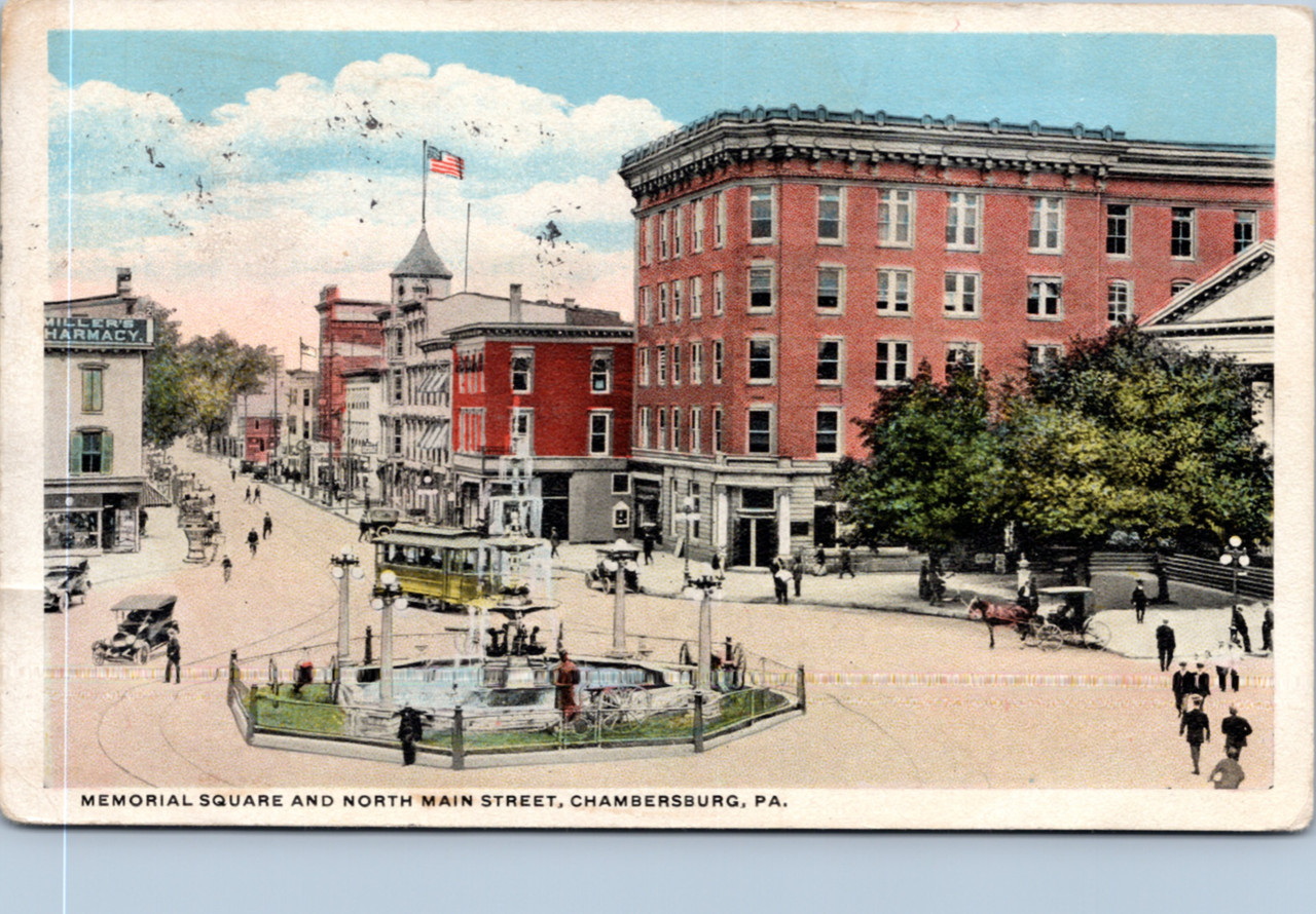 Memorial Square and North Main Street - Chambersburg, Pa. - The Gayraj