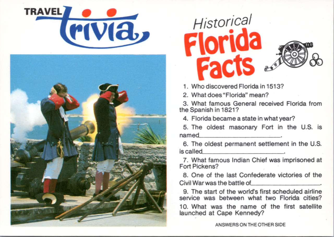 Travel Trivia - Historical Florida Facts - The Gayraj