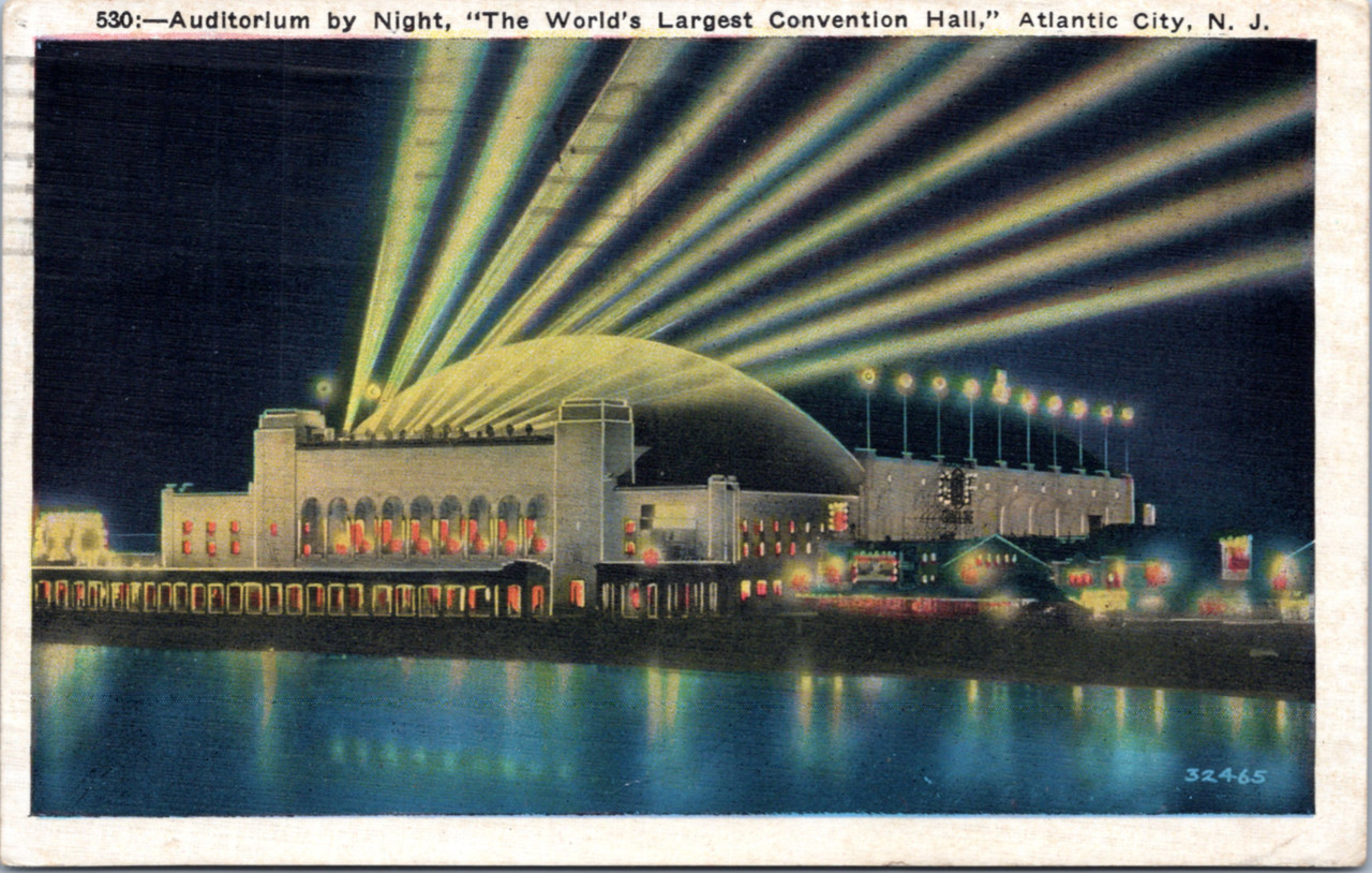 Auditorium by Night - World's Largest Convention Hall - The Gayraj