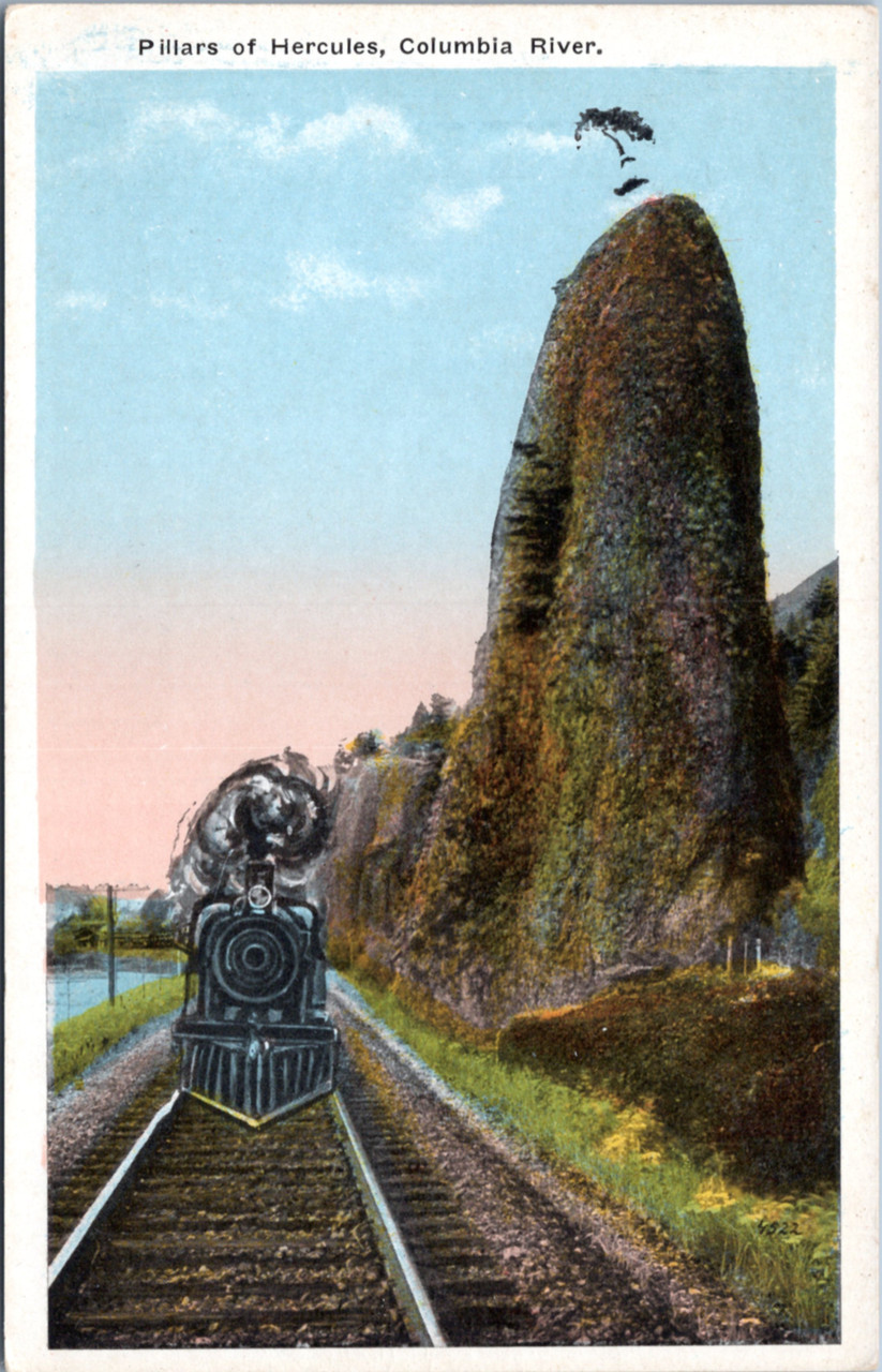 Pillars of Hercules Columbia River with train - The Gayraj