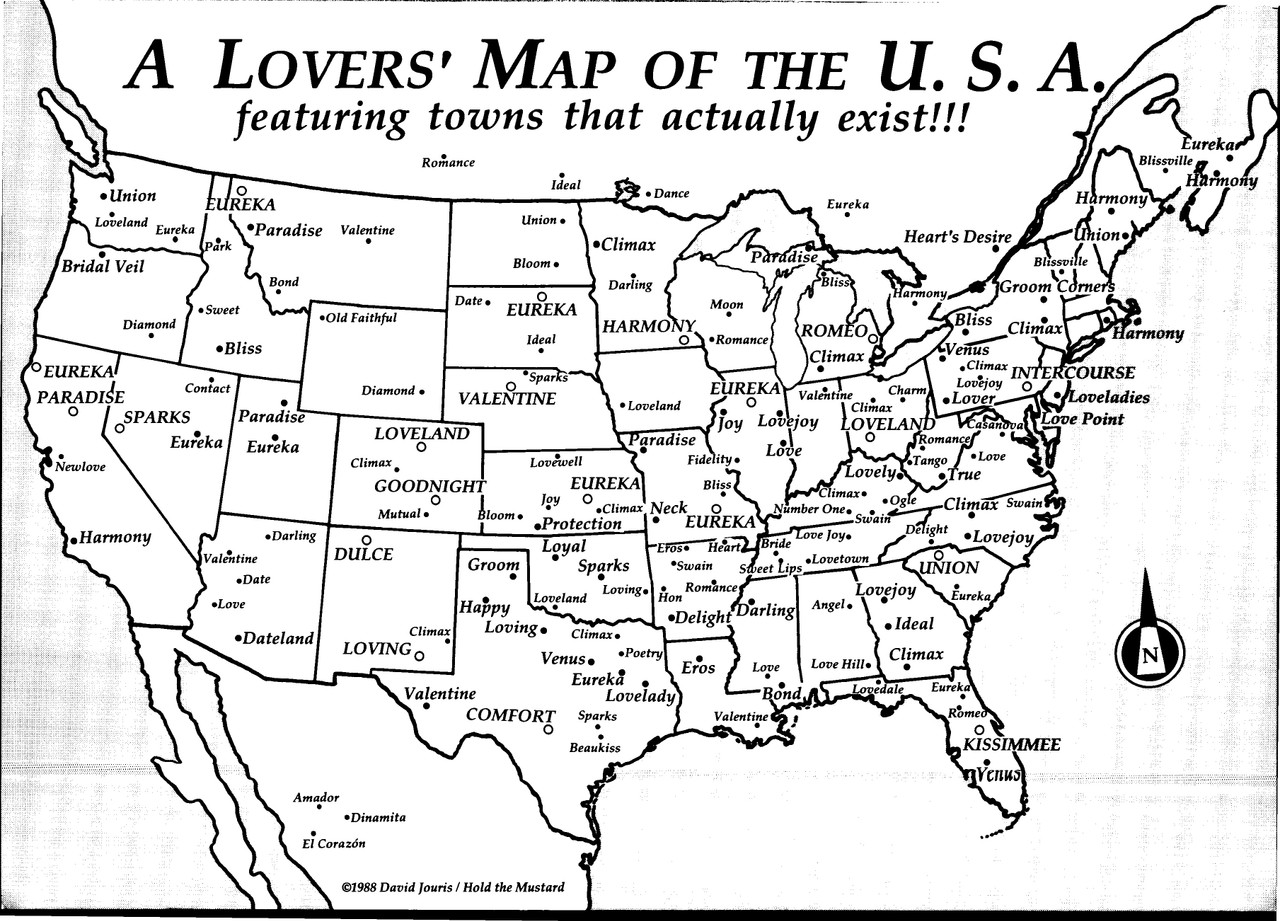 A Lover's Map of the U.S.A. - The Gayraj
