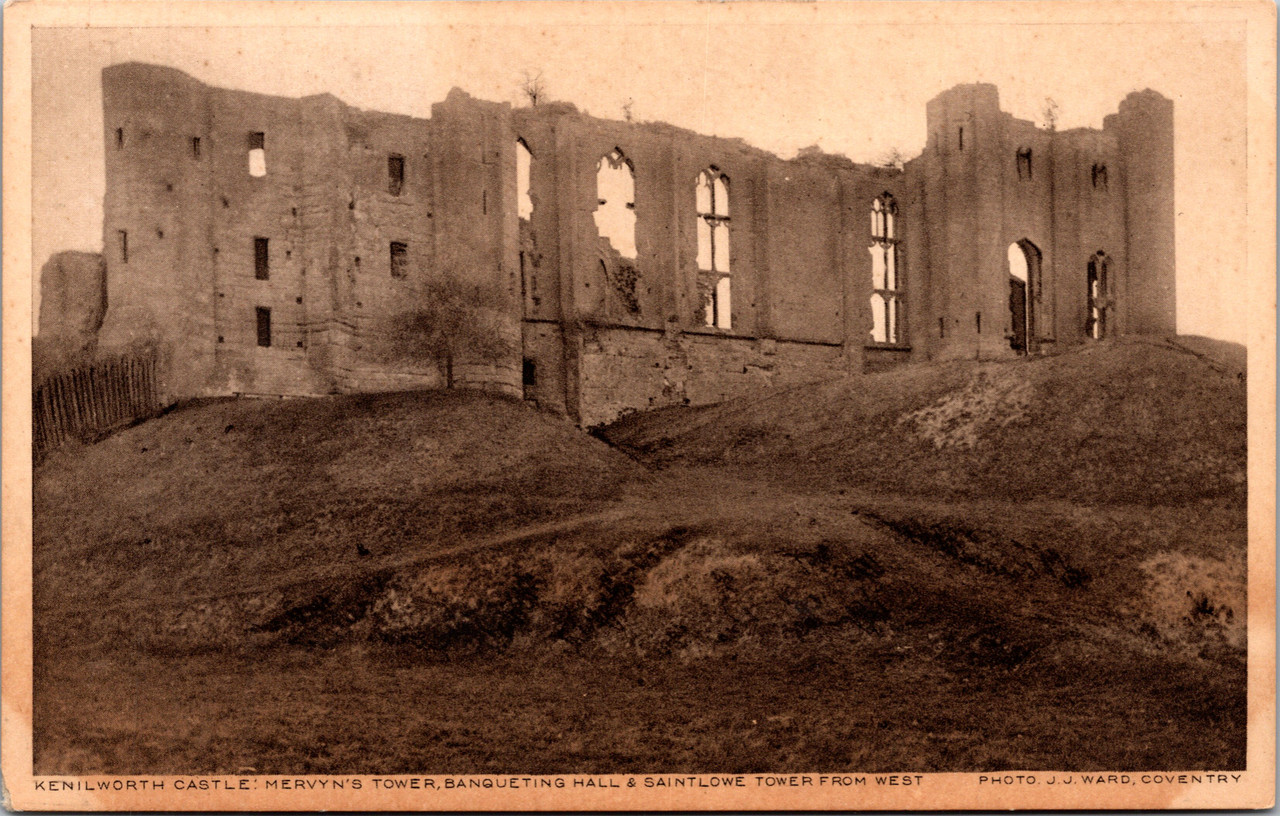 Kenilworth Castle Mervyn's Tower Banqueting Hall and Saint Lowe Tower ...