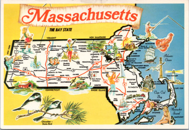 Massachusetts Map - The Bay State - map of highways and cities - The Gayraj