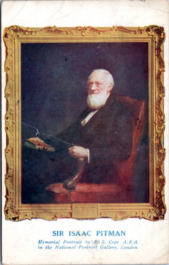 Sir Isaac Pitman - from Portrait in National Portrait Gallery, London ...