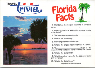 Travel Trivia - Florida Facts - Sunset - The Gayraj