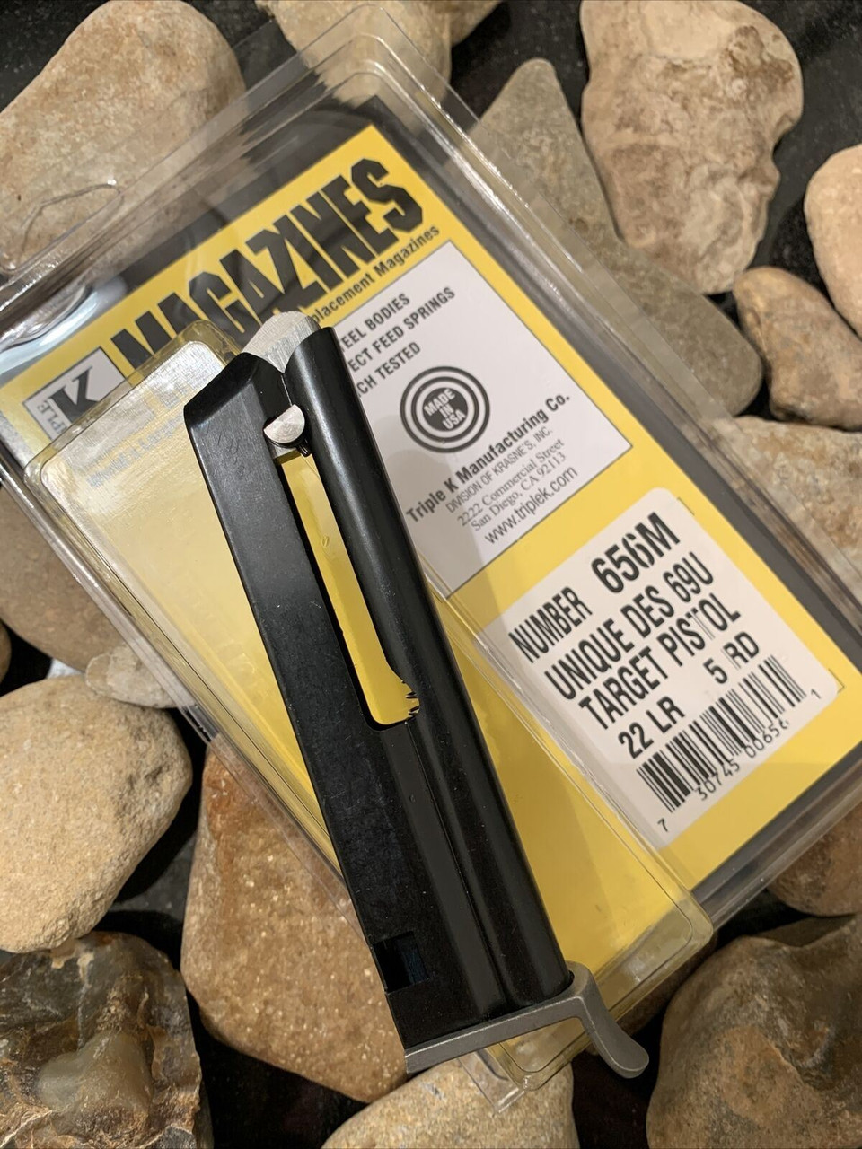UNIQUE DES 69U TARGET PISTOL MAGAZINE .22lr, 5rd with Finger Rest Mag ...