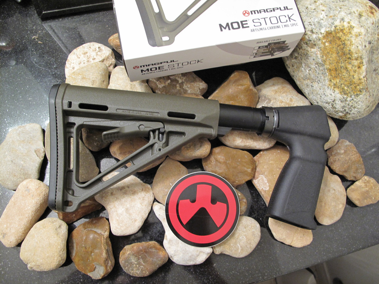 12 Gauge OLIVE DRAB Pardus Pump Pistol Grip Magpul Stock MILSPEC Black ...