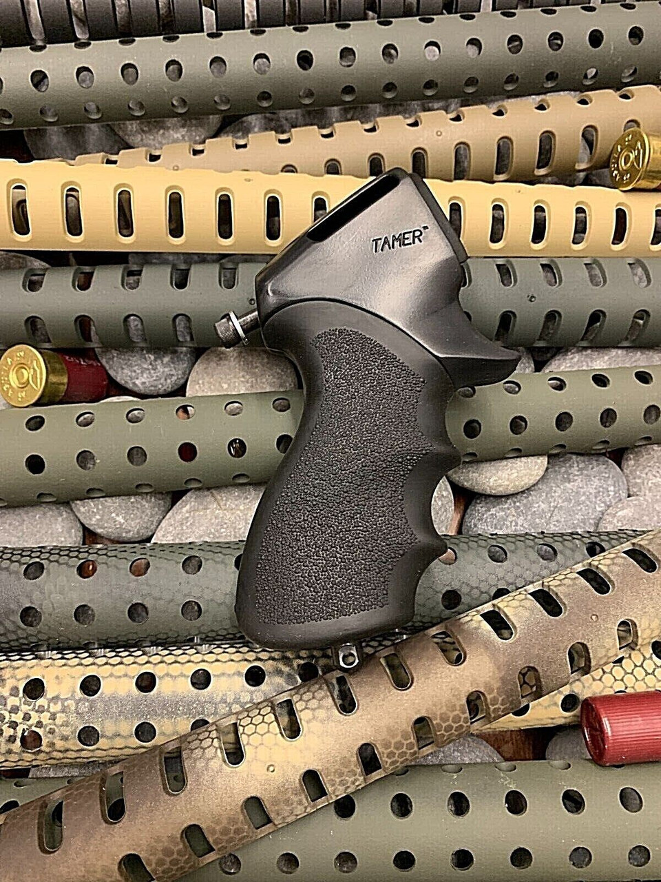 Mossberg 500 Custom HEAT SHIELD + HOGUE PISTOL Grip Shotgun Tactical 12 ...