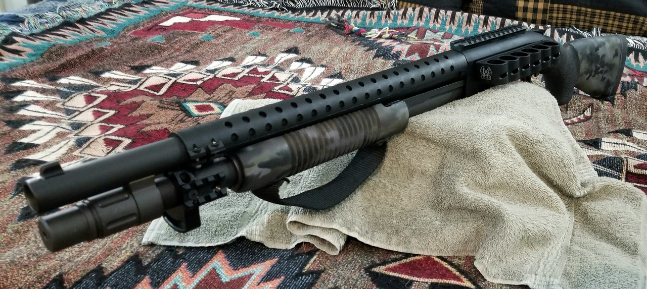 MOSSBERG 590 A1 Heat Shield Tactical Shotgun A1 12 Gauge CUSTOM ROUGH ...