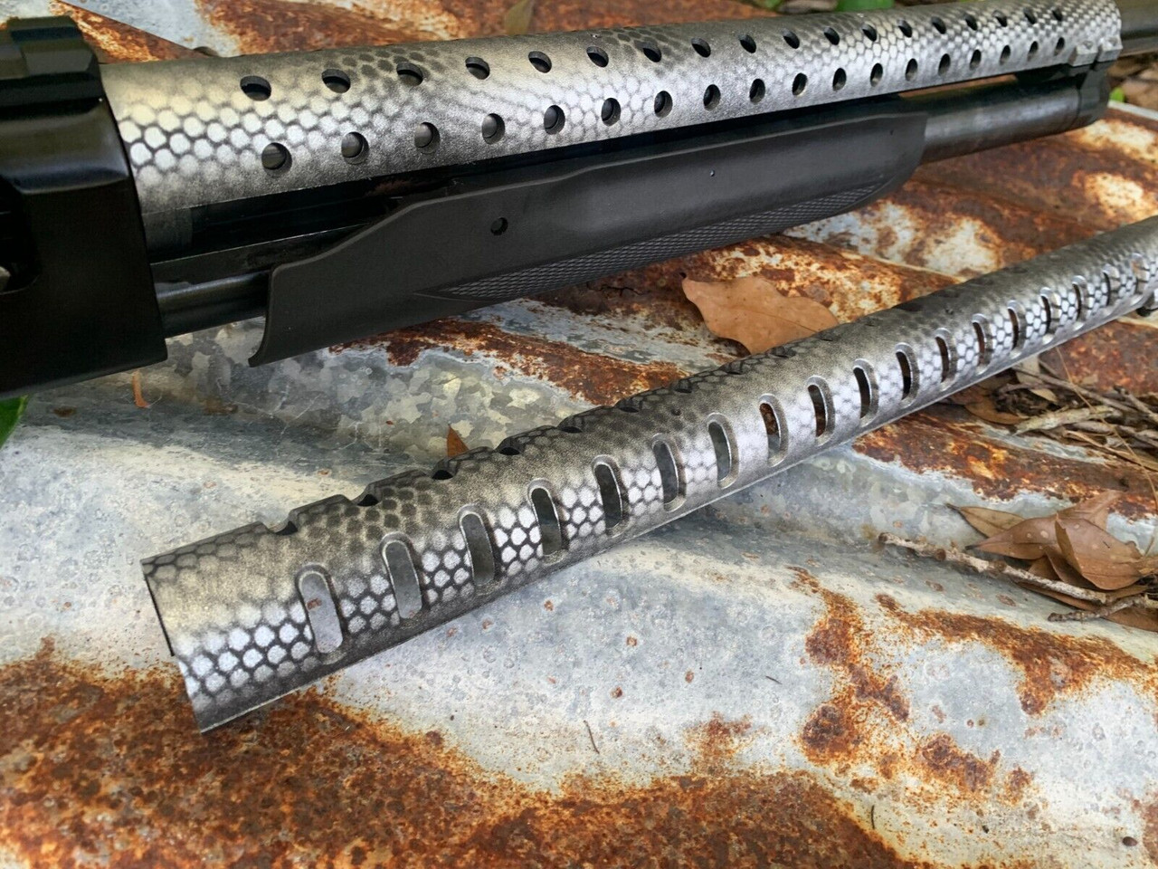 Custom MARINECOAT SILVER GRID Pardner Pump Heat Shield Shotgun - Slade ...